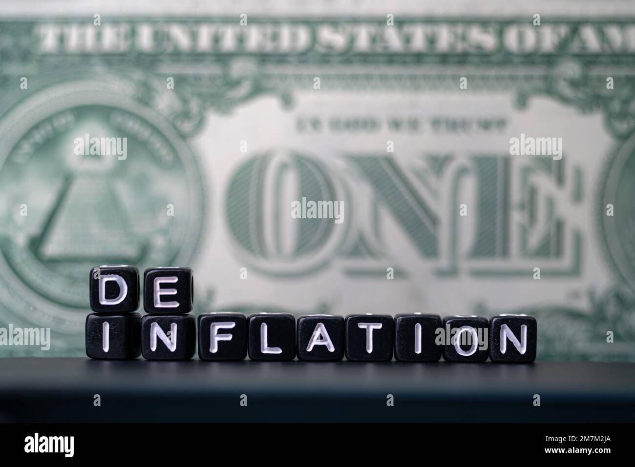 Inflation deflation on dollar currency in the market. Increasing and ...