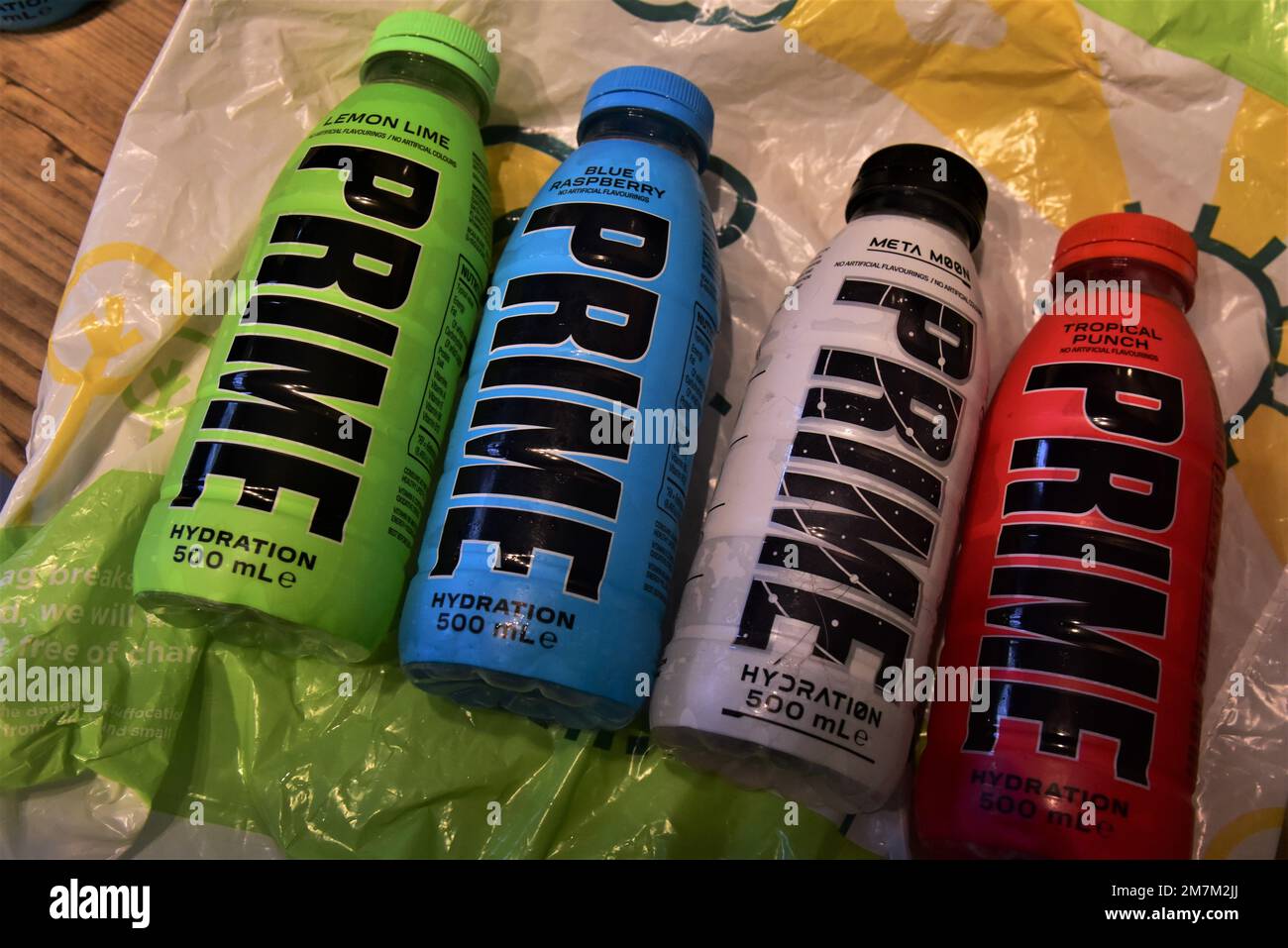 PRIME hydration soft drink by YouTube stars KSI and Logan Paul. The ...