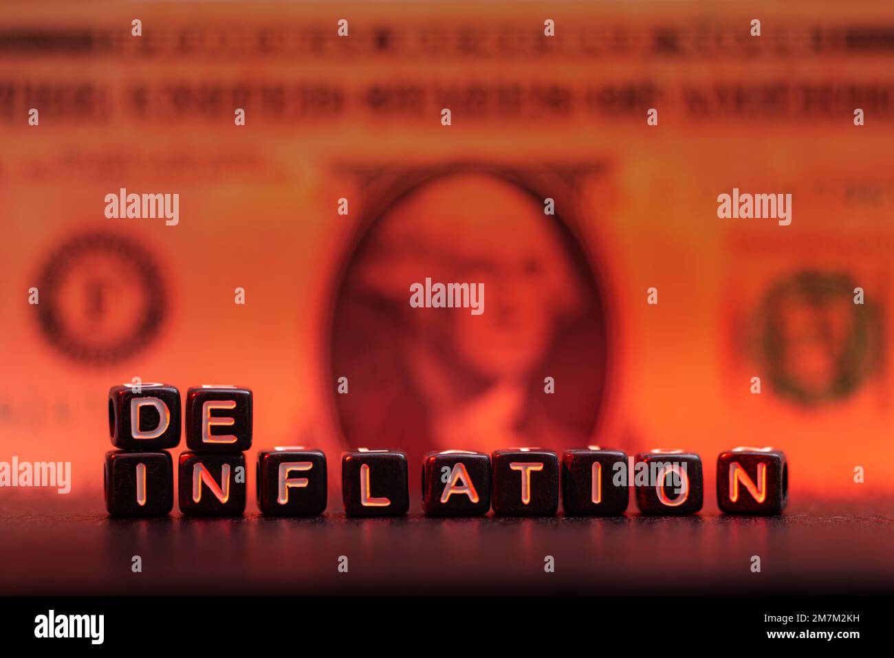 Inflation deflation on dollar currency in the market. Increasing and ...