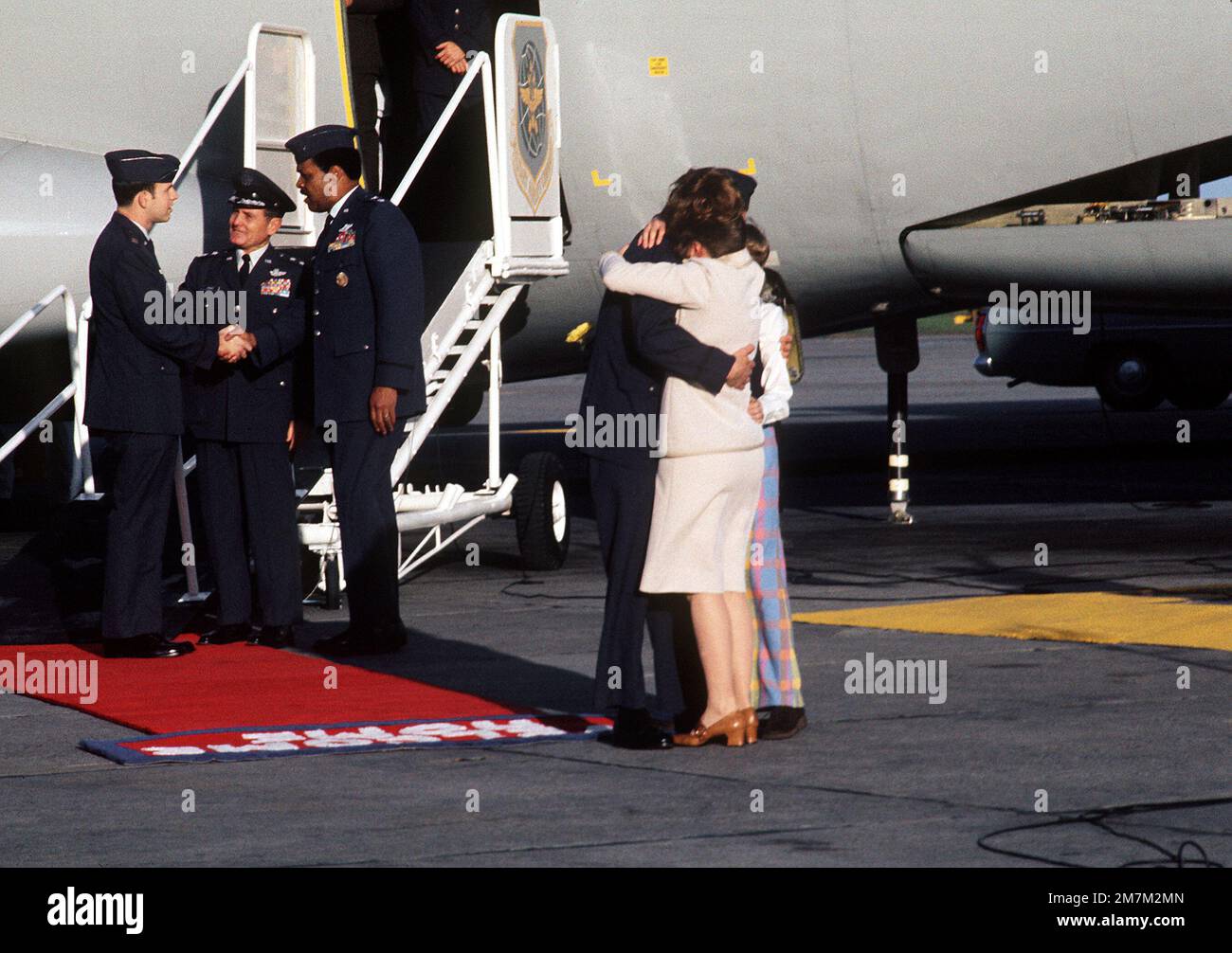 In the foreground, U.S. Air Force LT COL Alan Leslie Brunstrom ...