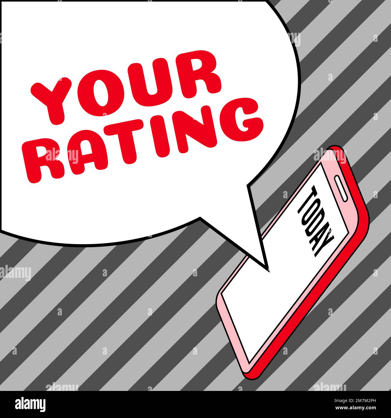 Handwriting text Your Rating. Business overview score or measurement of ...