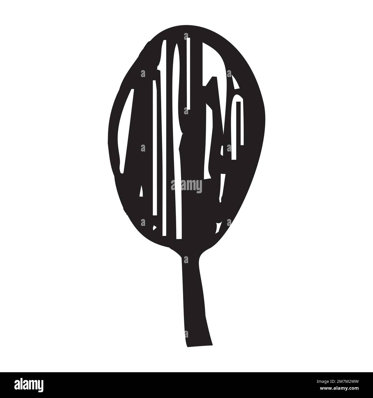 Lowbrow tree vector illustration. Doodle of forest plant graphic Stock ...