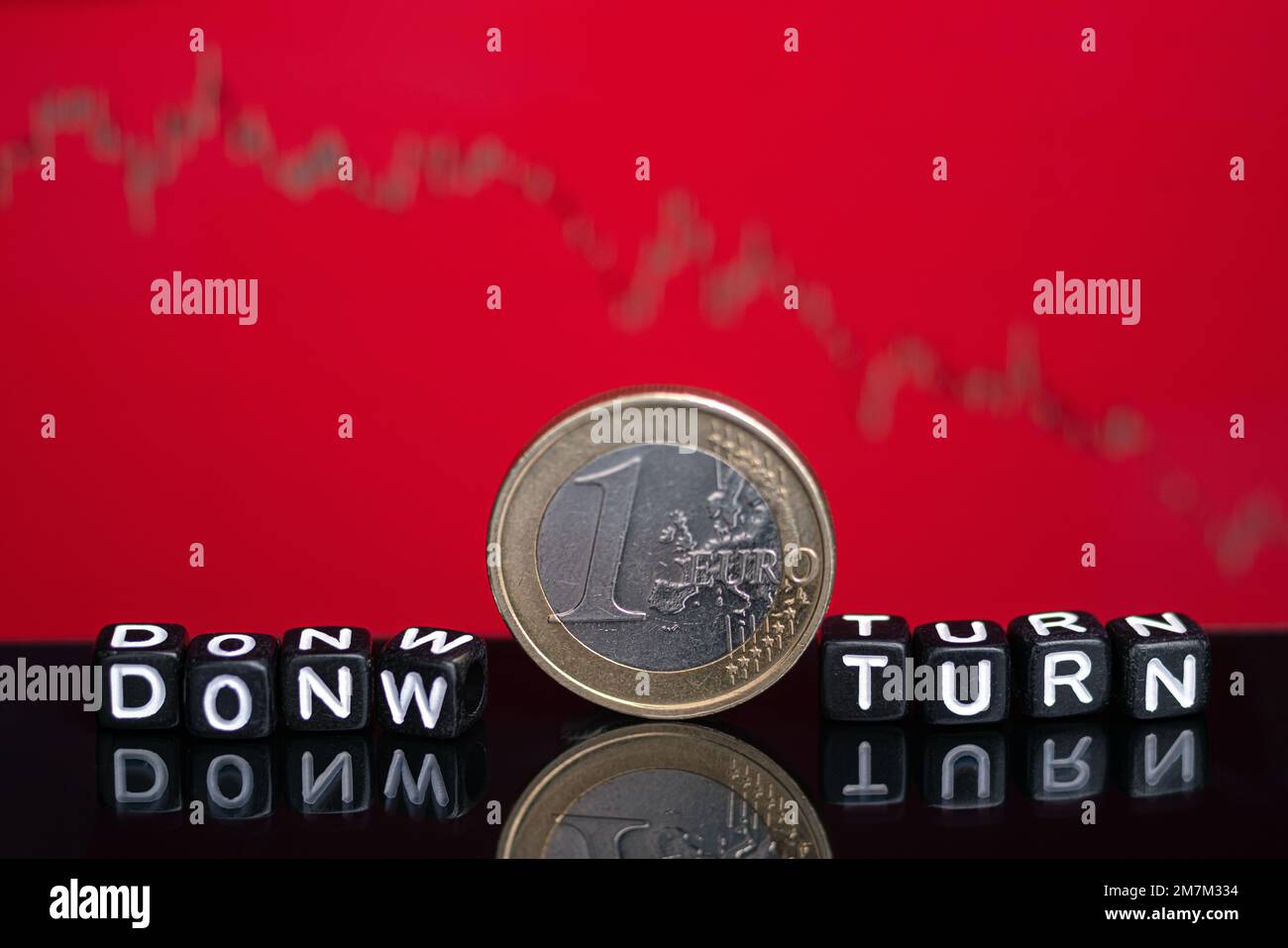 Euro stock market crash. Economic downturn and big selling pressure ...