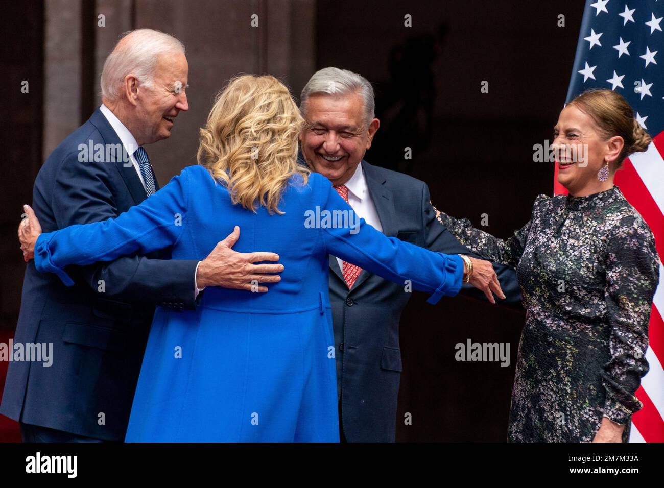 From left, President Joe Biden, first lady Jill Biden, Mexican ...