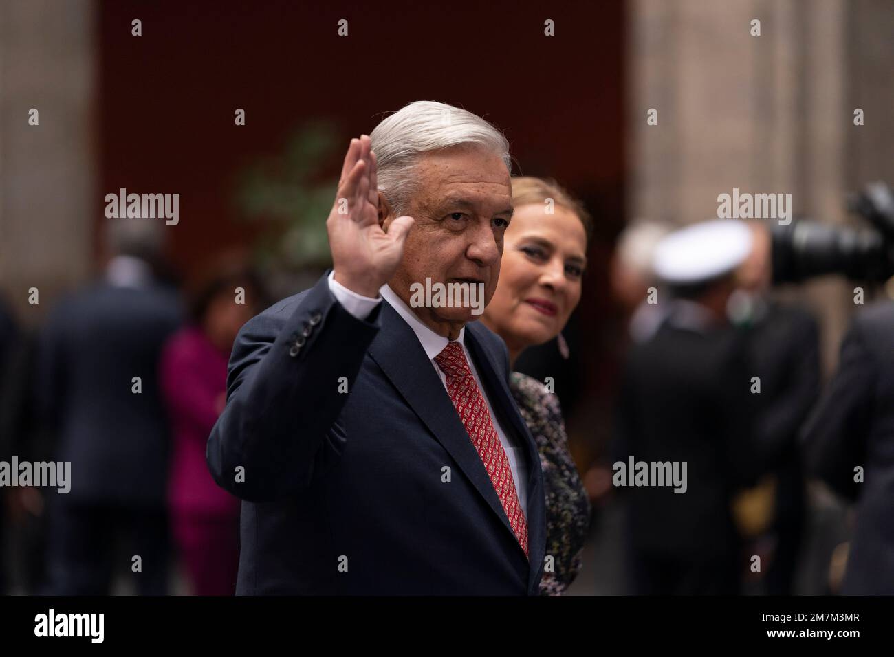 Mexican President Andres Manuel Lopez Obrador and his wife Beatriz ...