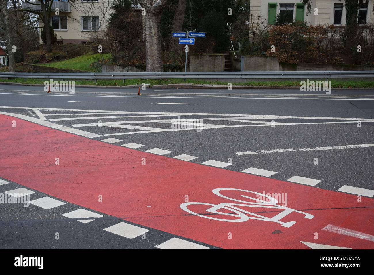 bike crossing on an urban streer Stock Photo - Alamy