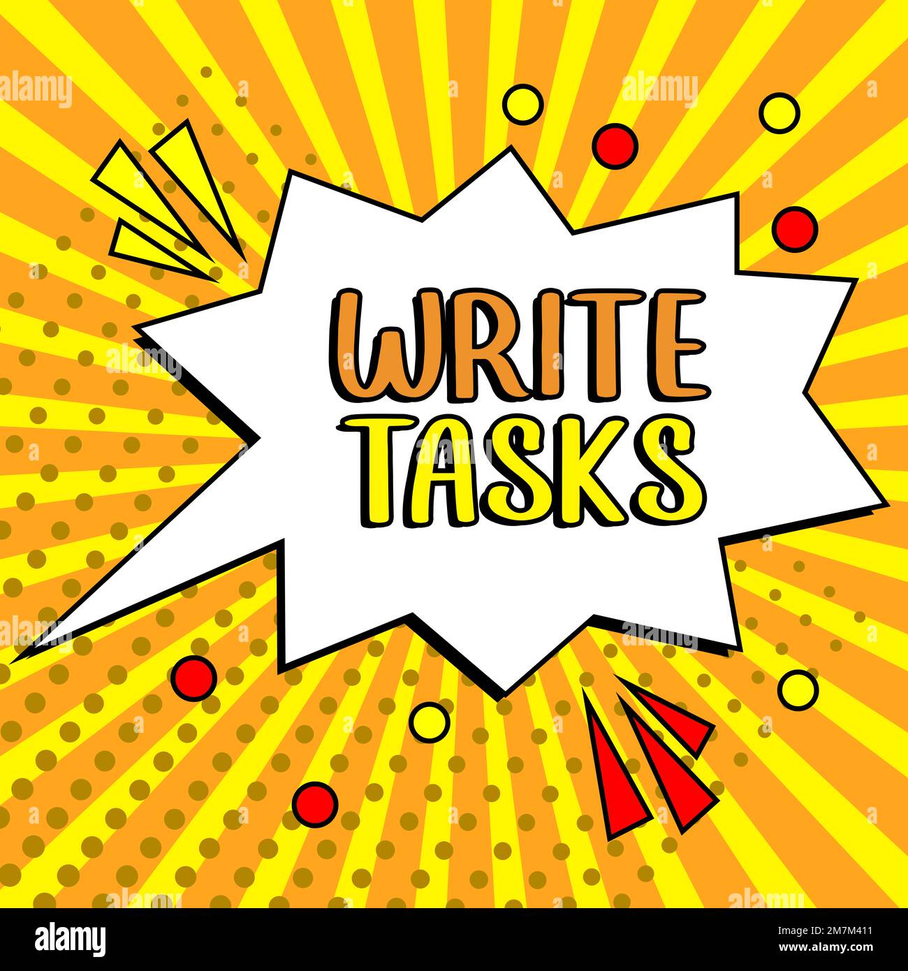 Conceptual display Write Tasks. Business idea assigned piece of work ...