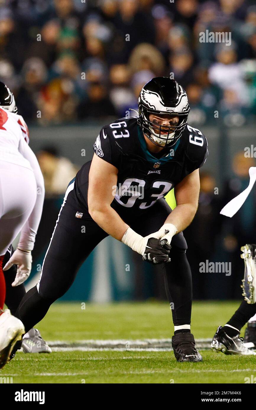 Philadelphia Eagles offensive tackle Jack Driscoll (63) in action ...