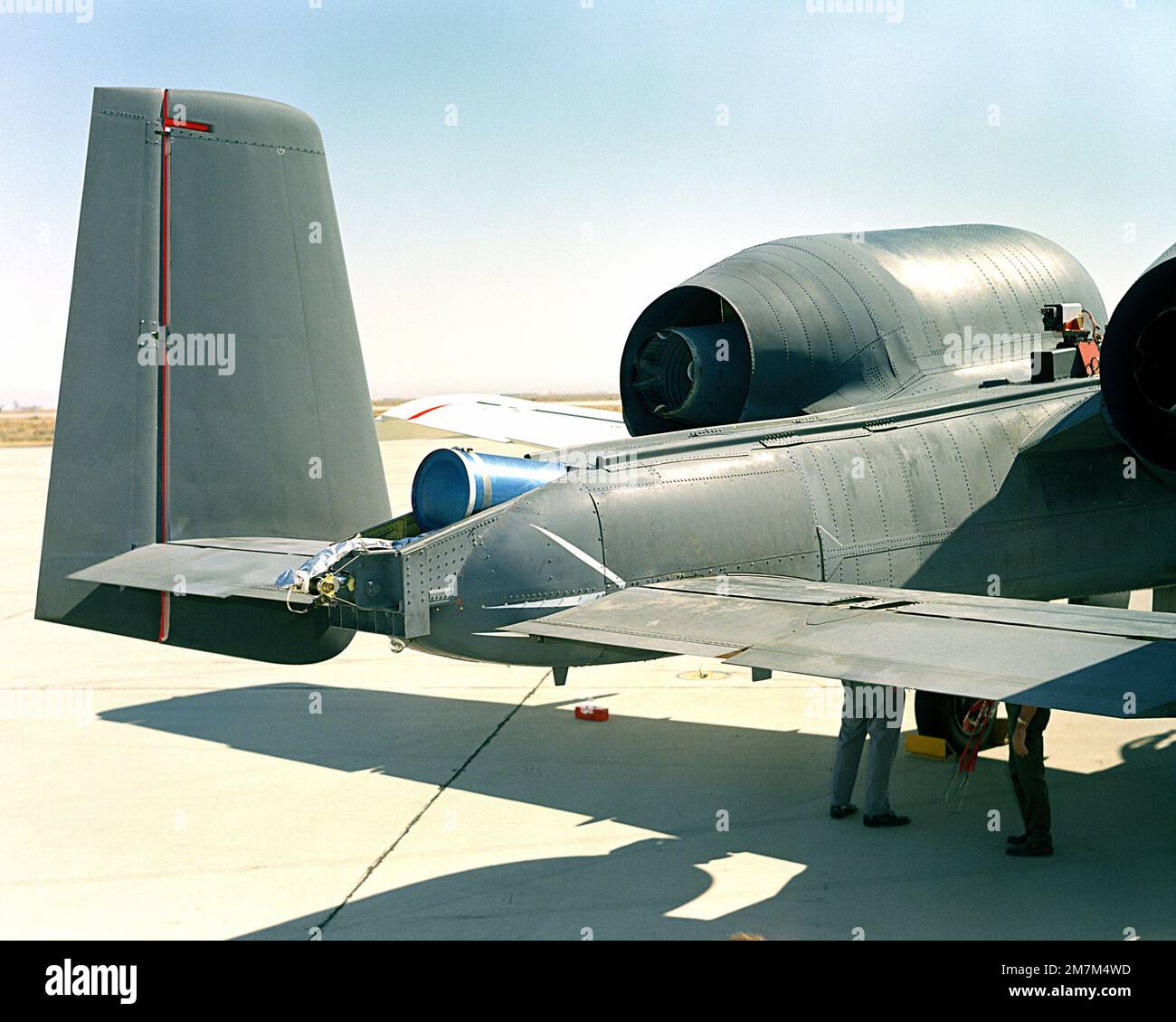 A rear view of the spin chute compartment on an A-10A Thunderbolt II ...