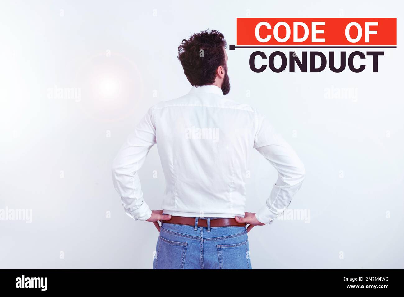 Writing displaying text Code Of Conduct. Word Written on Ethics rules ...