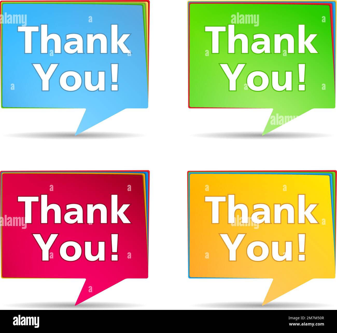 Speech bubbles with 'Thank You!' words, vector eps10 illustration Stock ...