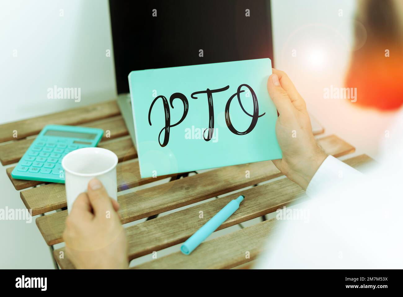 Handwriting text Pto. Concept meaning Employer grants compensation for ...