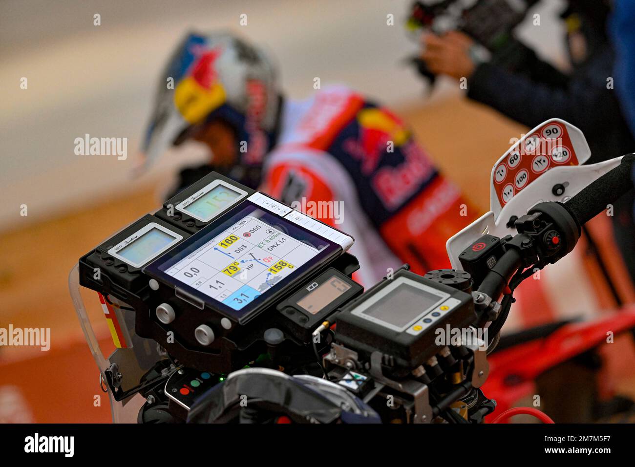 Moto Roadbook illustration during the Stage 9 of the Dakar 2023 between ...