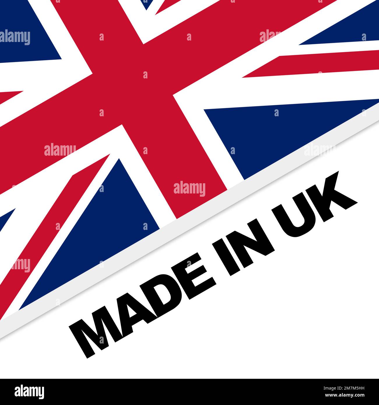 MADE IN UK ribbon flag Stock Photo - Alamy