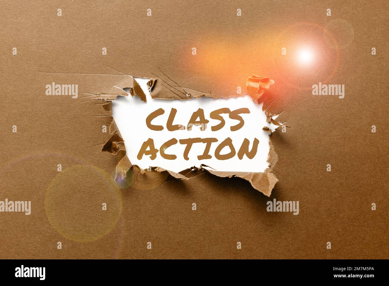 Handwriting text Class Action. Concept meaning lawsuit filed by small ...