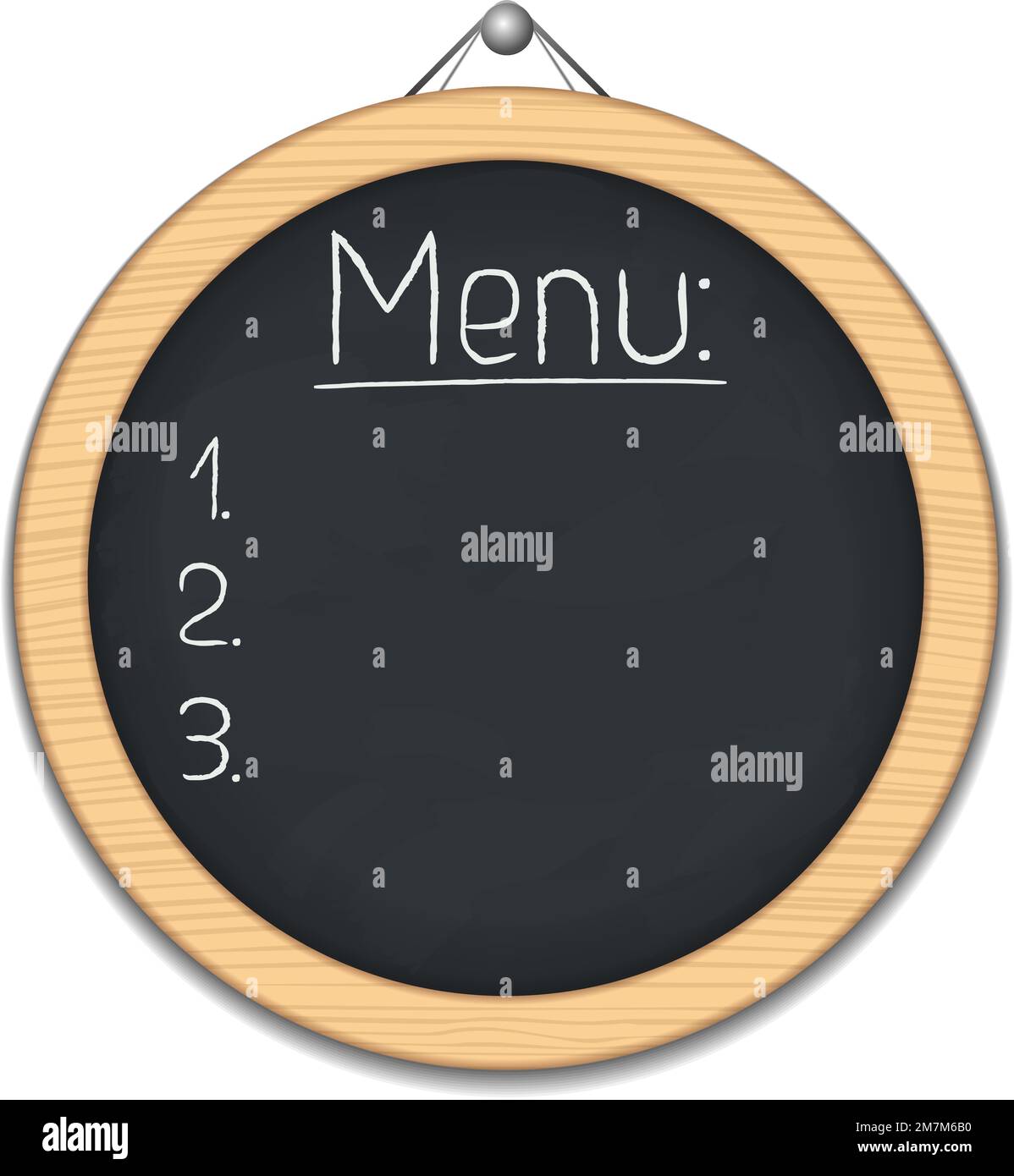 Round blackboard for menu, vector eps10 illustration Stock Vector Image ...