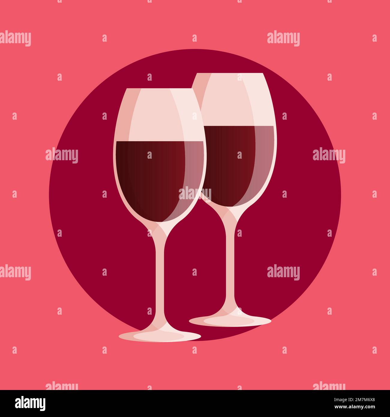 Wine 2 glasses Stock Vector Images - Alamy