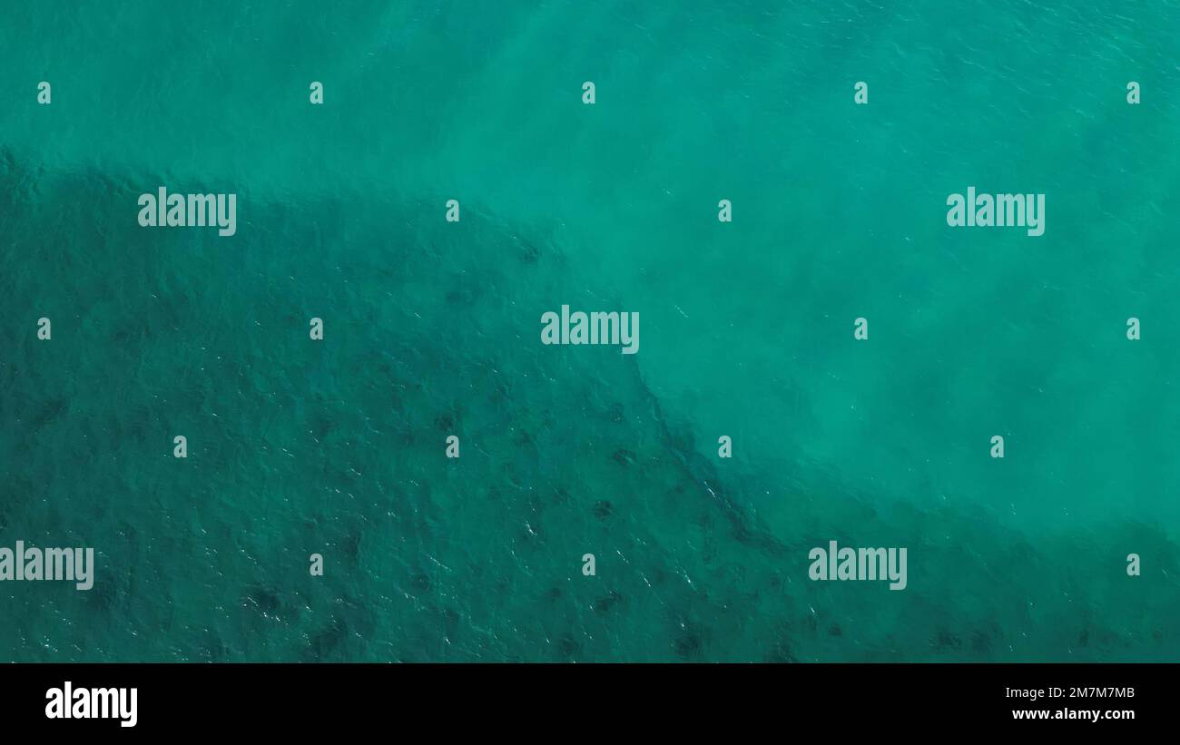 Aerial view looking straight down from above of the point where the ...