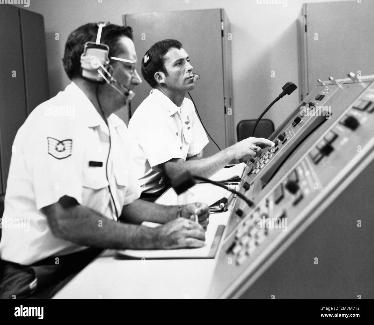 Control Operator TSGT Ernest Bergmann and Instructor Navigator MAJ ...
