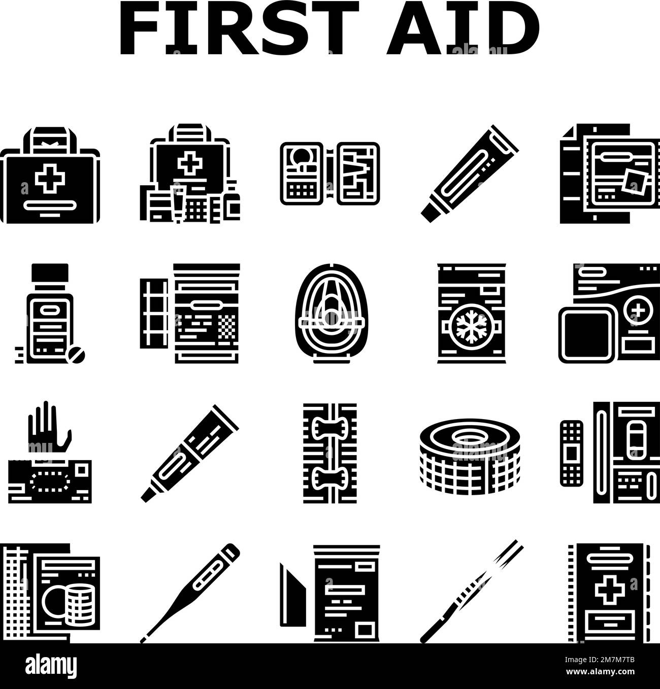 first aid emergency medical icons set vector Stock Vector Image & Art - Alamy