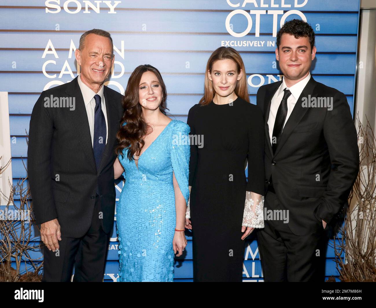 Actors Tom Hanks, from left, Mariana Trevino, Rachel Keller and Truman ...