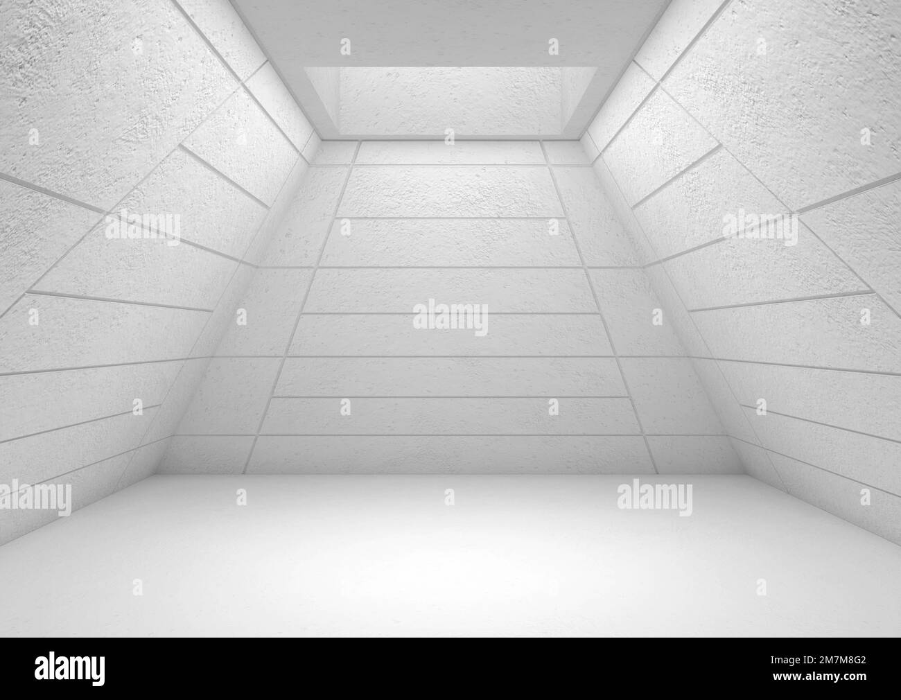 Background scene in a pyramid-shaped hall with a chimney above. Old ...