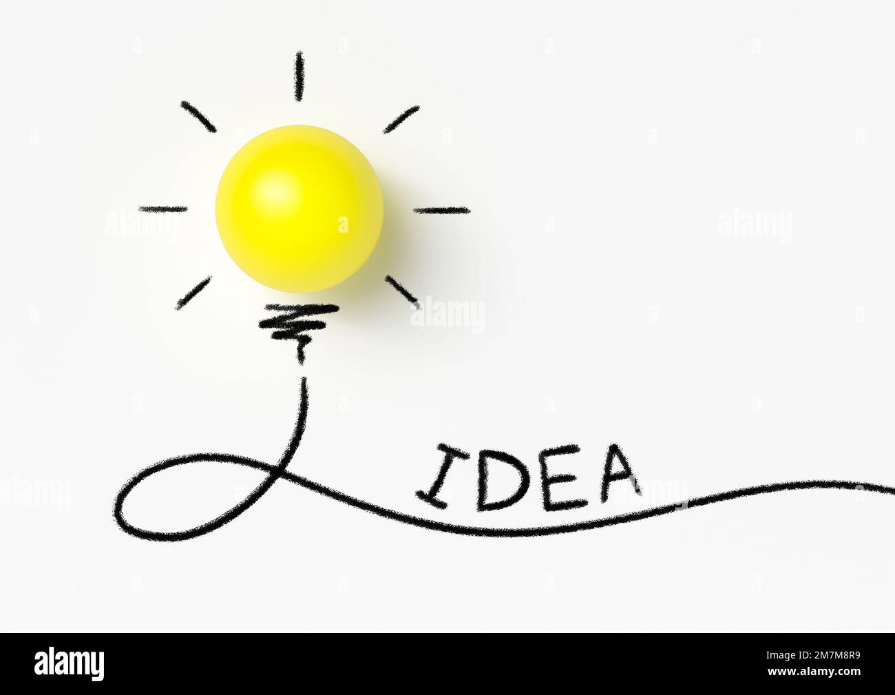 Idea bulbs and stripes. 3D Render Stock Photo - Alamy