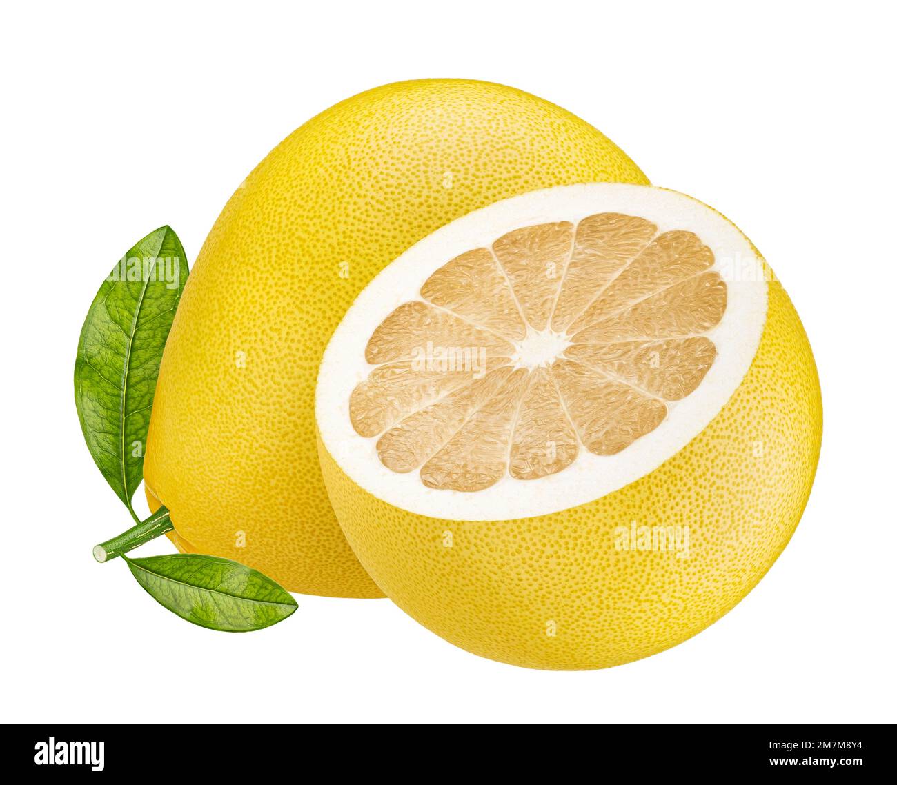 Pomelo isolated on white background Stock Photo - Alamy