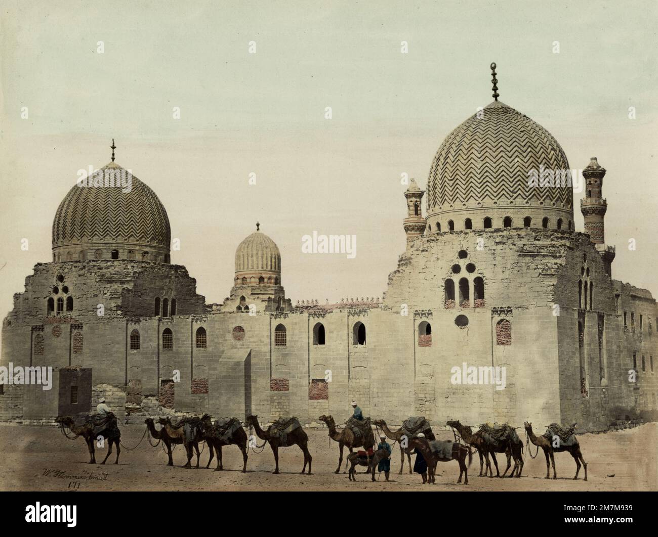Vintage 19th c. photo - Mosque-Madrasa of Sultan Barquq, Cairo Stock ...
