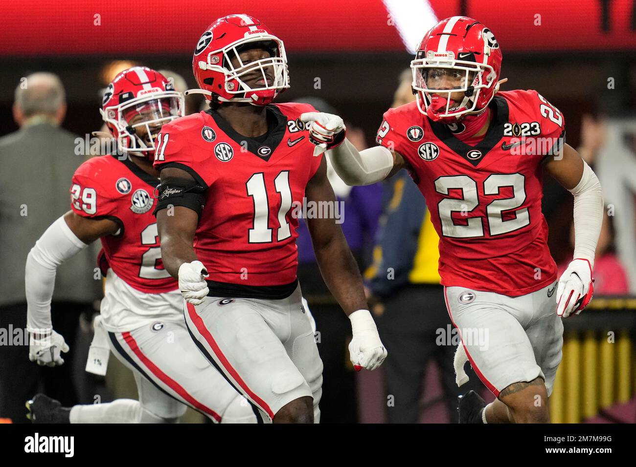 Georgia defensive back Javon Bullard (22) celebrates during the first ...
