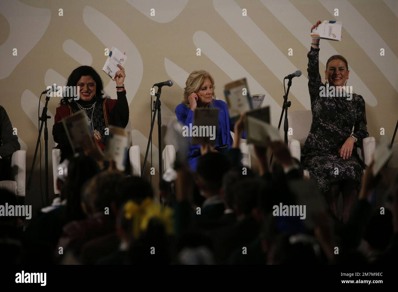 U.S. First Lady Jill Biden, center, joins Mexico´s First Lady Dr ...