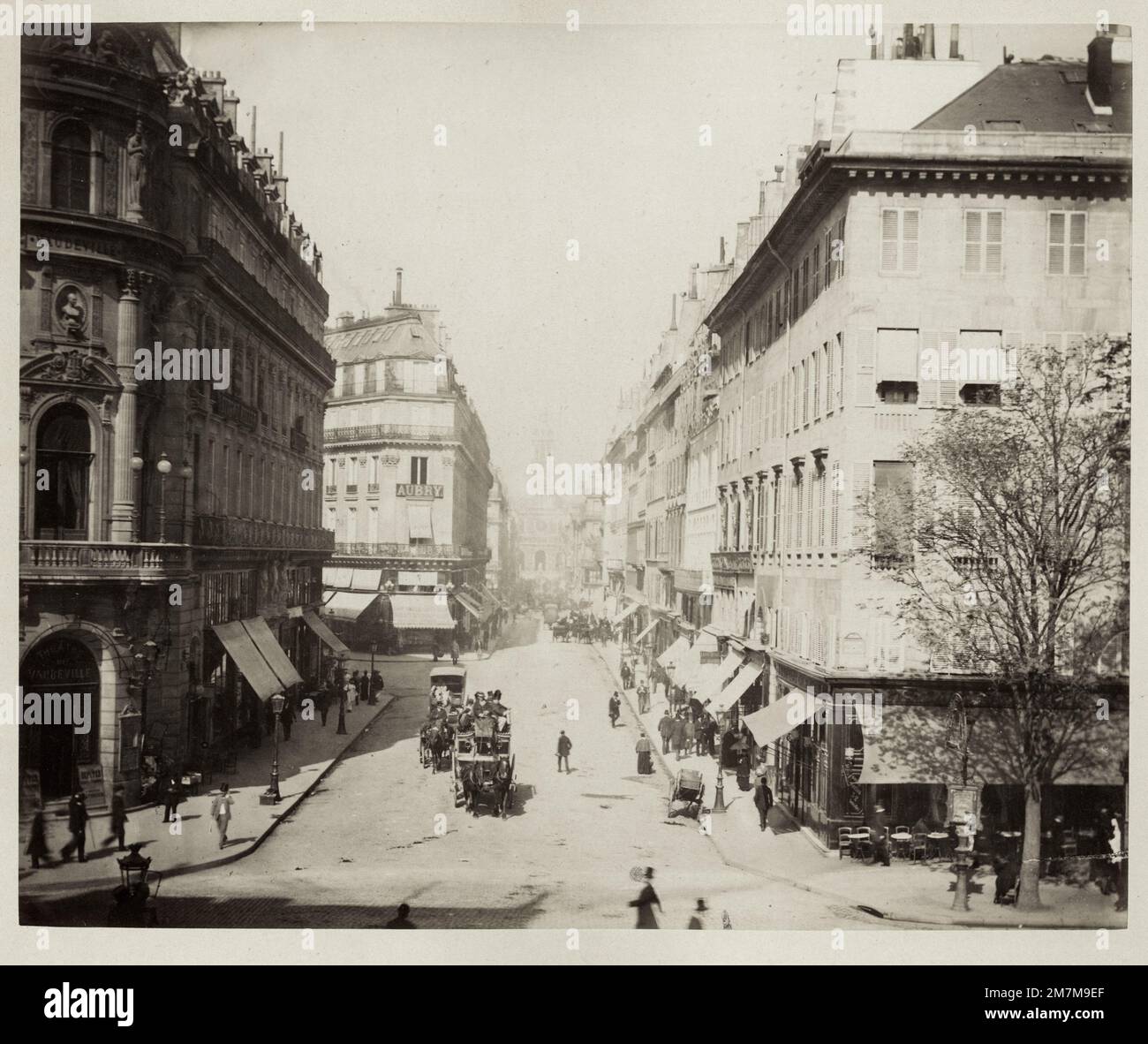 Vintage 19th c. photo - rue Chaussee d'Antin, Paris, France Stock Photo ...