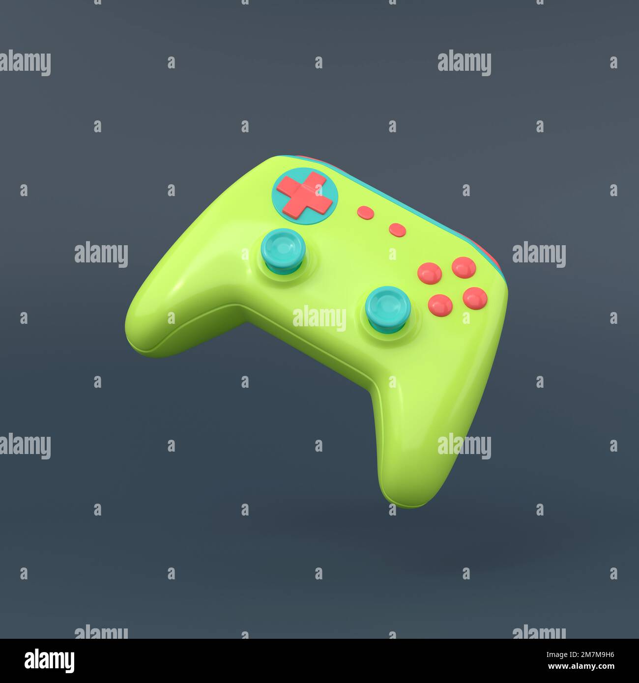 New colorful joystick on a dark background.3D illustration Stock Photo ...