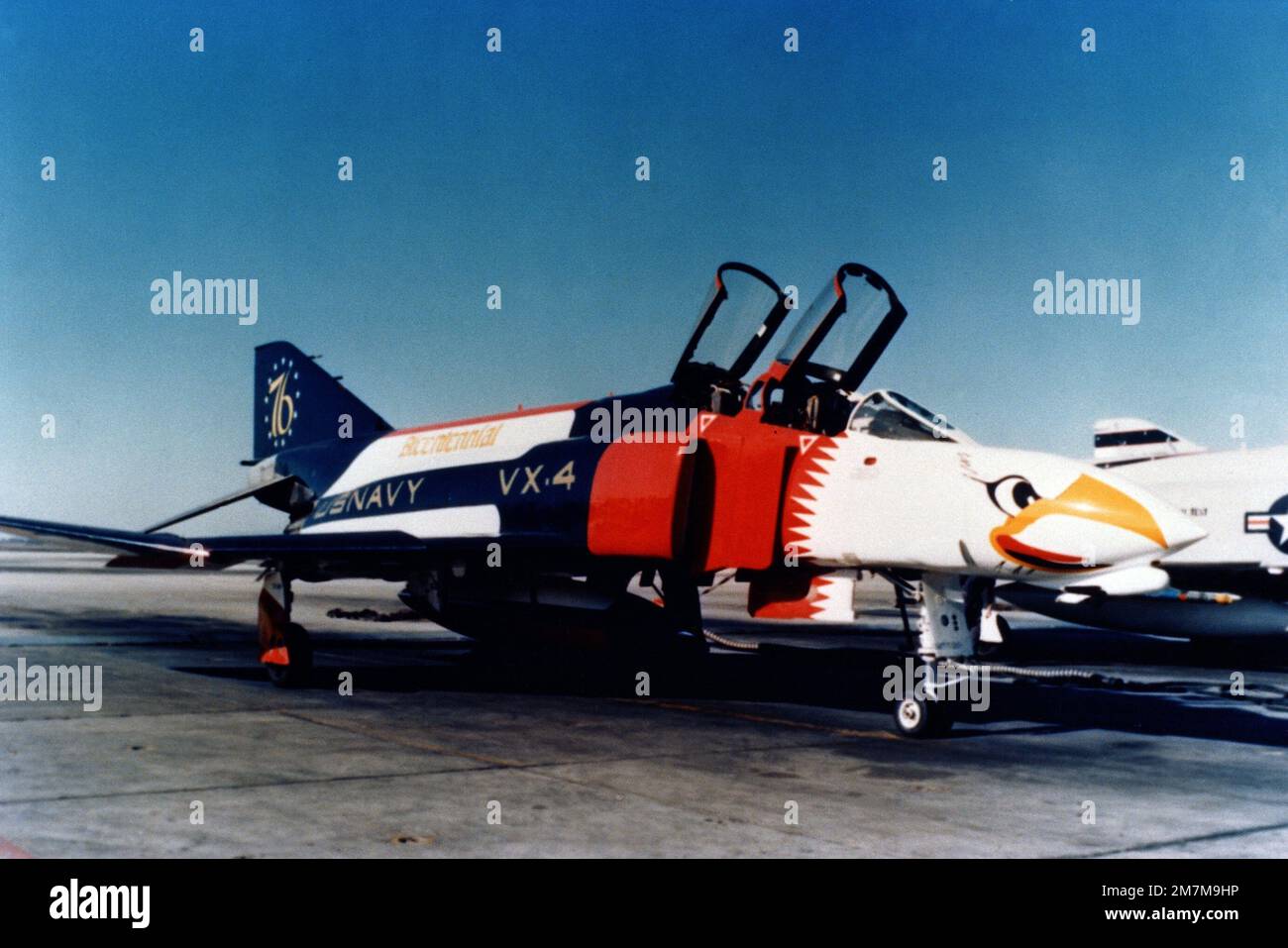 A right front view of an Air Test and Evaluation Squadron 4 (VX-4) F-4 ...