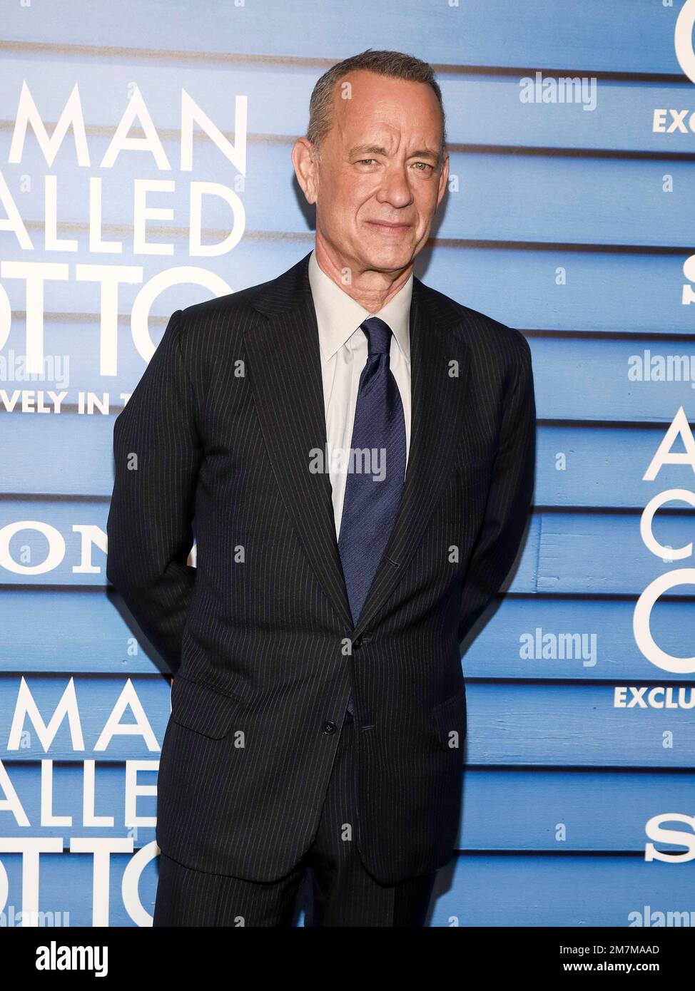 Actor Tom Hanks attends a special screening of "A Man Called Otto" at ...
