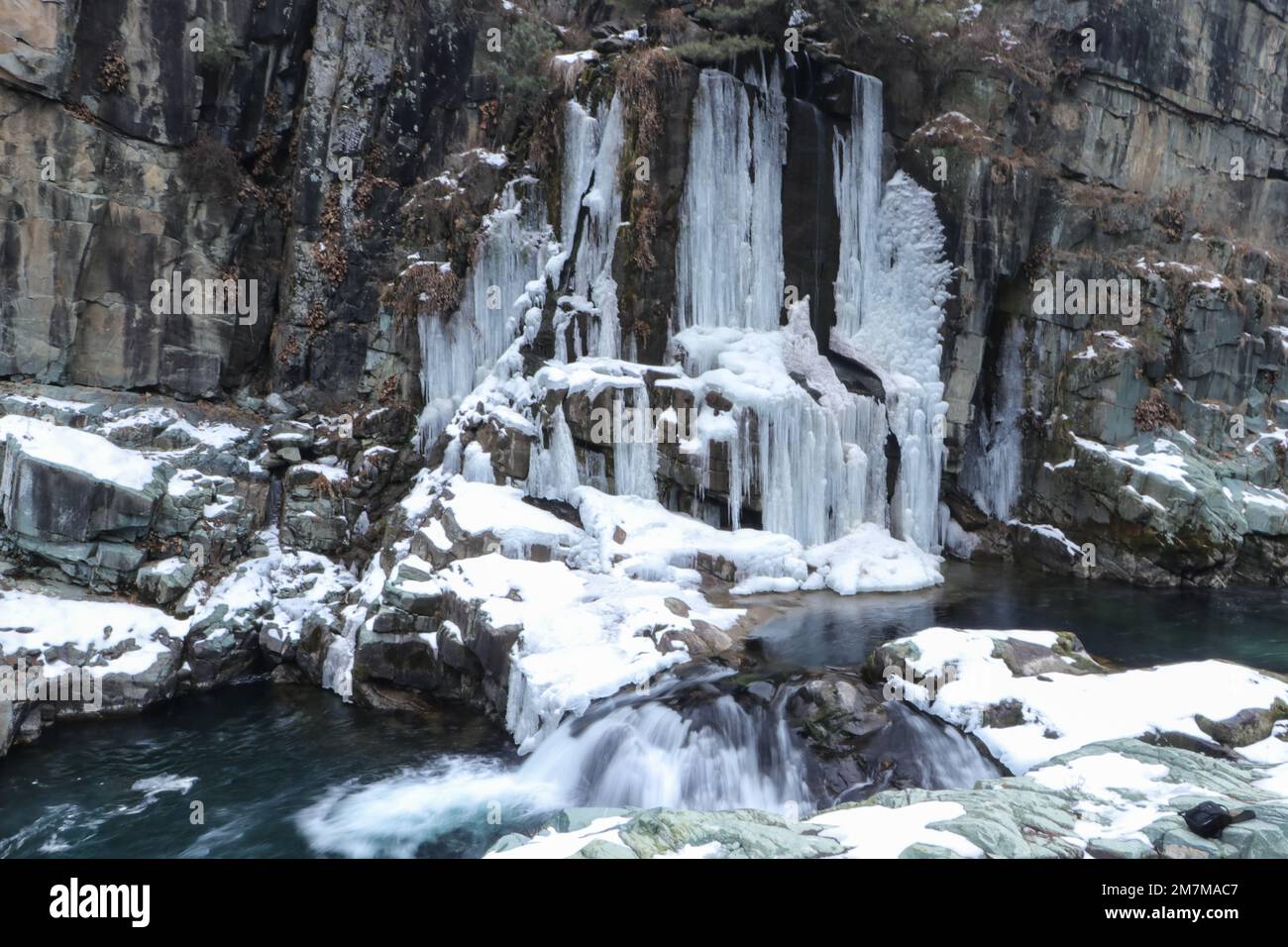 January 10, 2023, Kulgam, Jammu and Kashmir, India: A long exposure ...