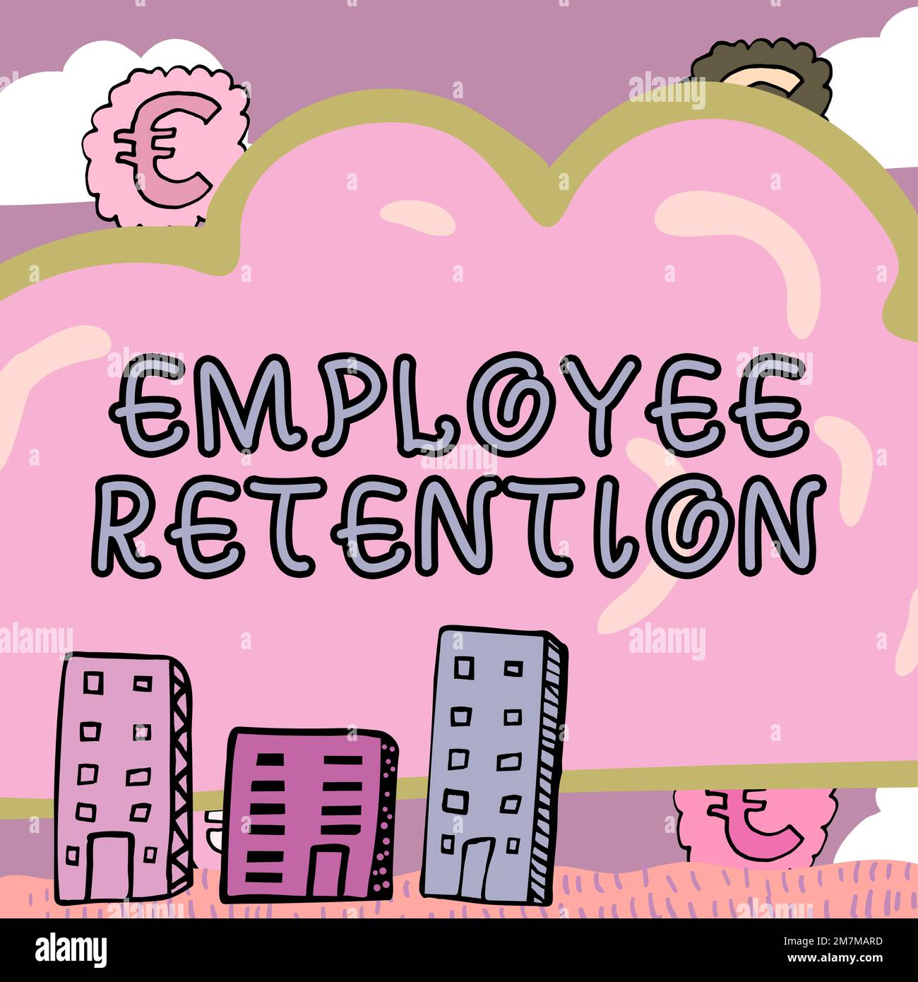 Hand writing sign Employee Retention. Word Written on internal ...