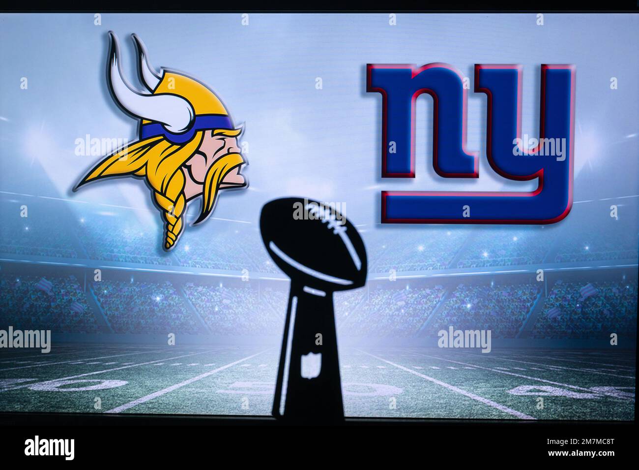 MINNESOTA, USA, JANUARY 10, 2023: New York Giants vs. Minnesota Vikings ... MINNESOTA, USA, JANUARY 10, 2023: New York Giants vs. Minnesota Vikings ...