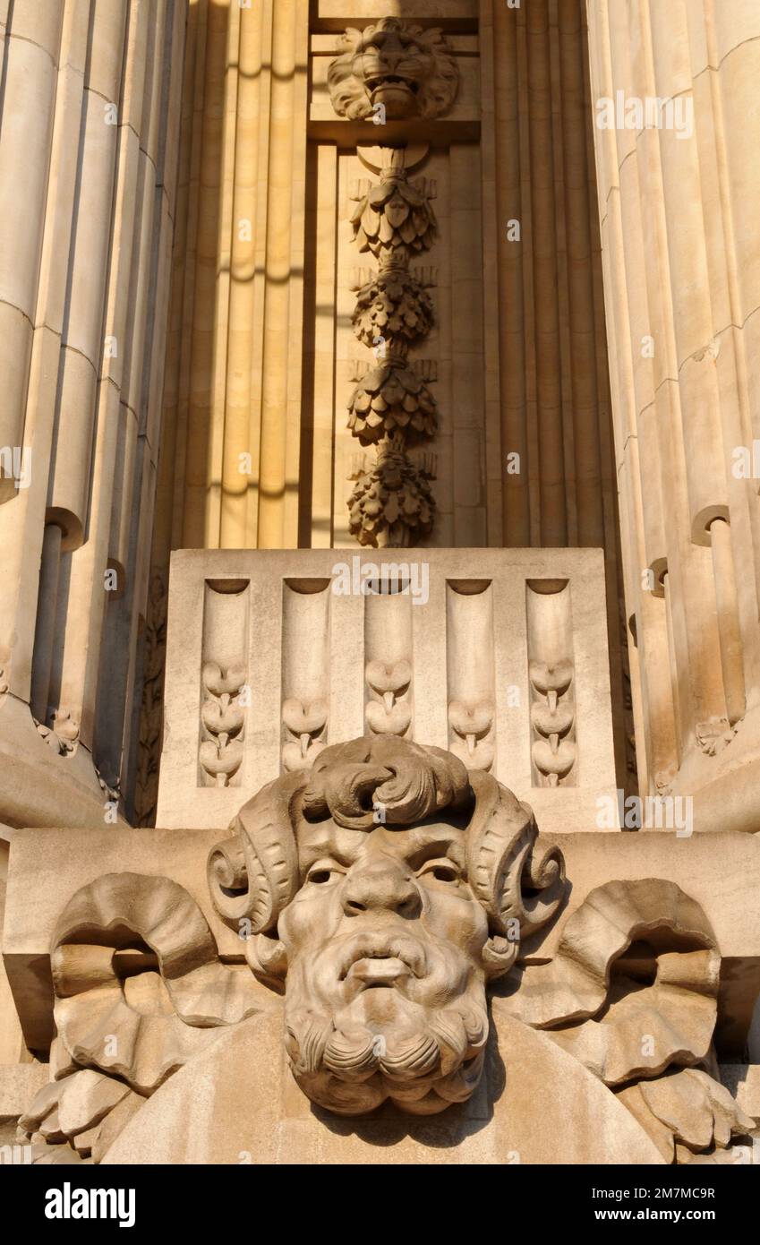 A sculpture on the exterior of the Grand Palais in Paris. Opened in ...