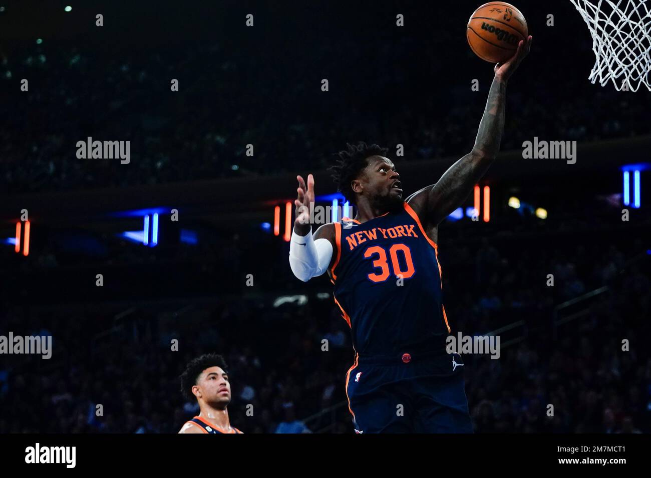 New York Knicks' Julius Randle (30) during the first half of an NBA ...