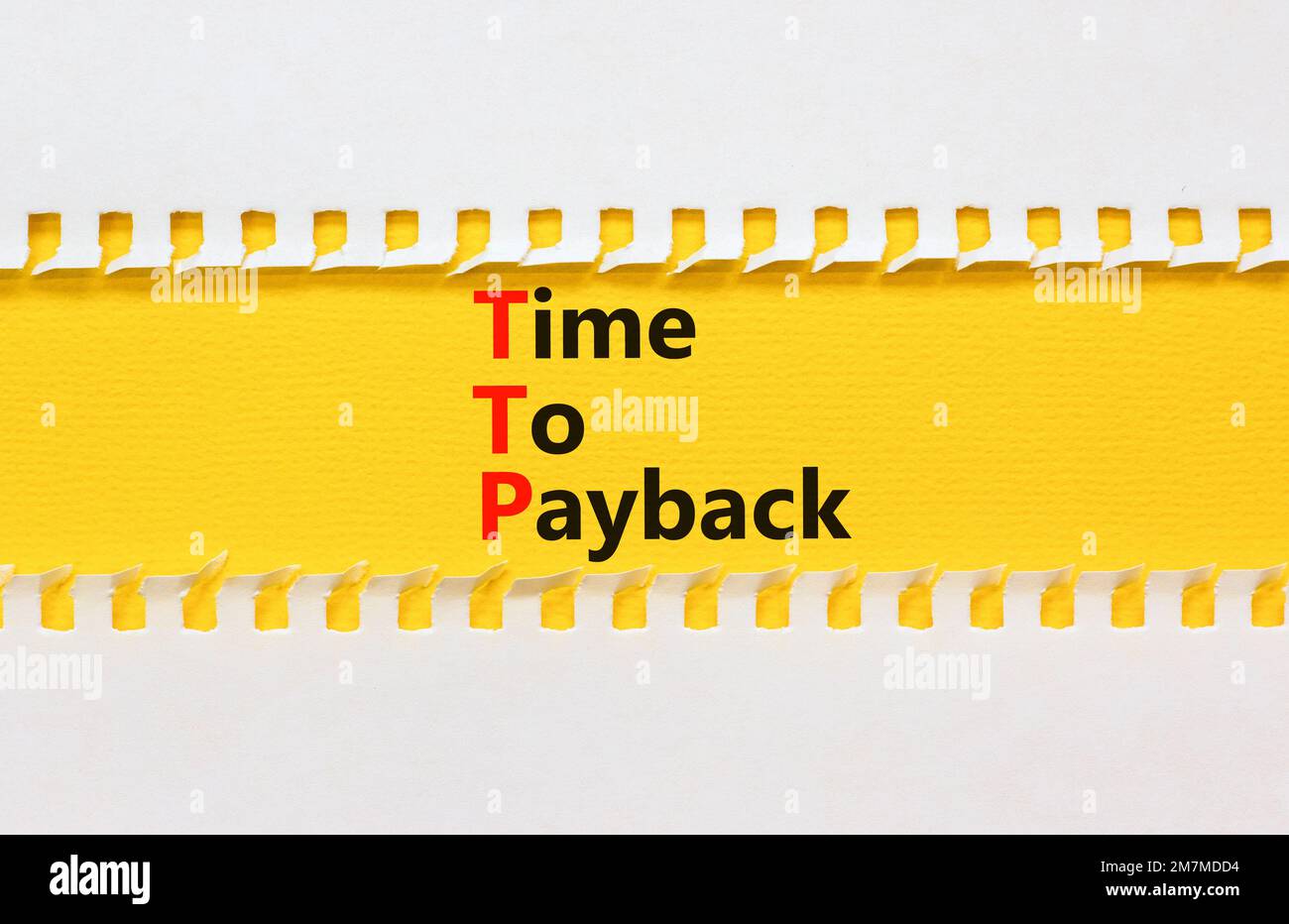 TTP time to payback symbol. Concept words TTP time to payback on white ...