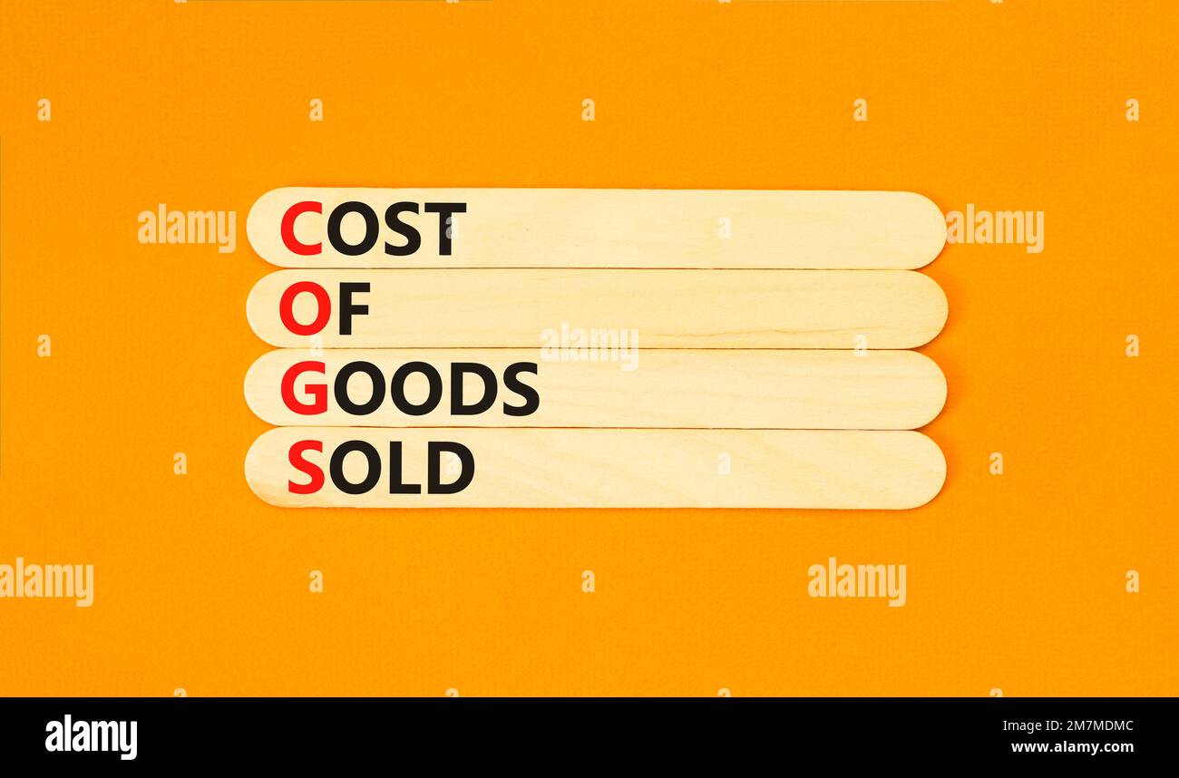 COGS cost of goods sold symbol. Concept words COGS cost of goods sold ...