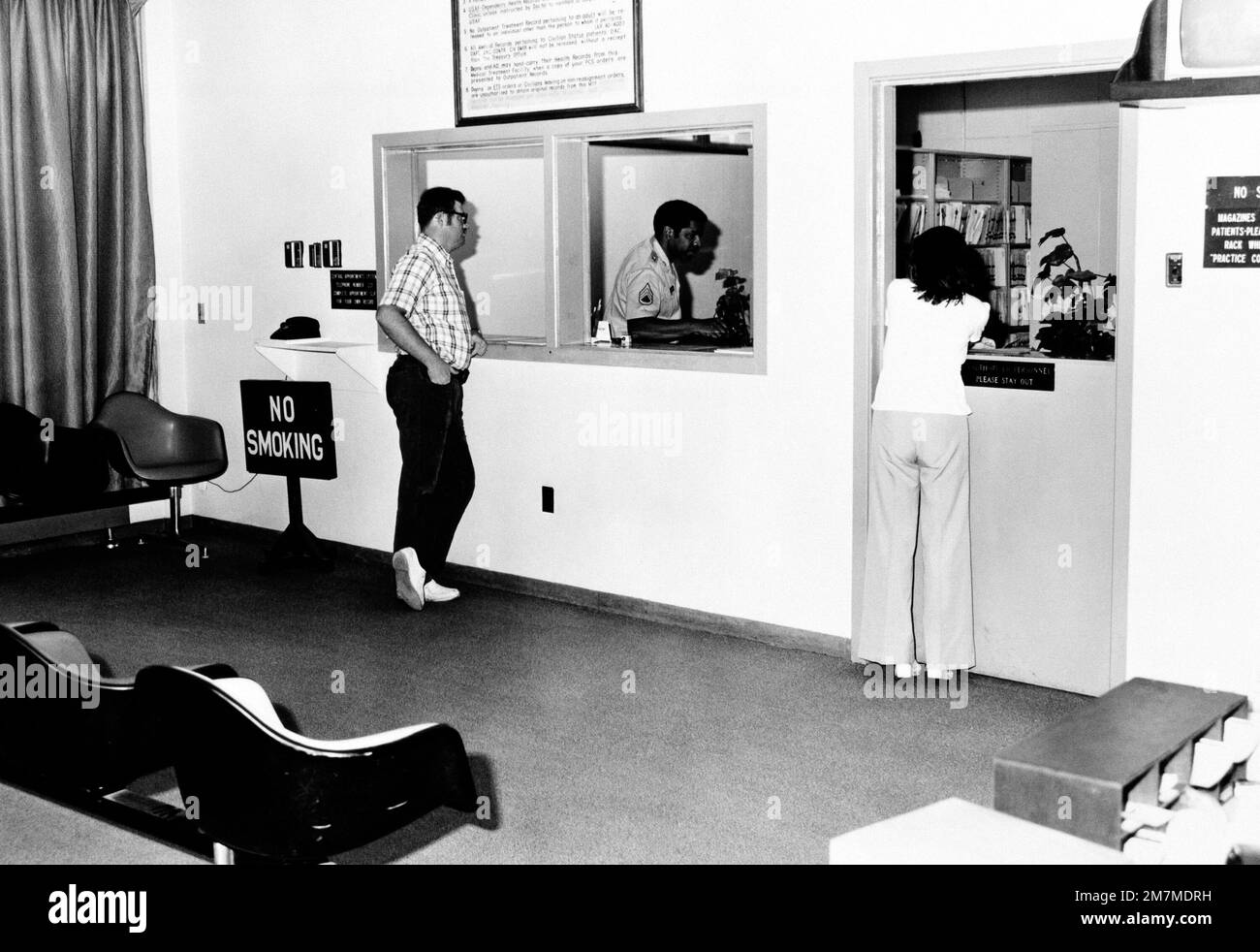 The outpatients records and waiting room at the U.S. Army Hospital ...