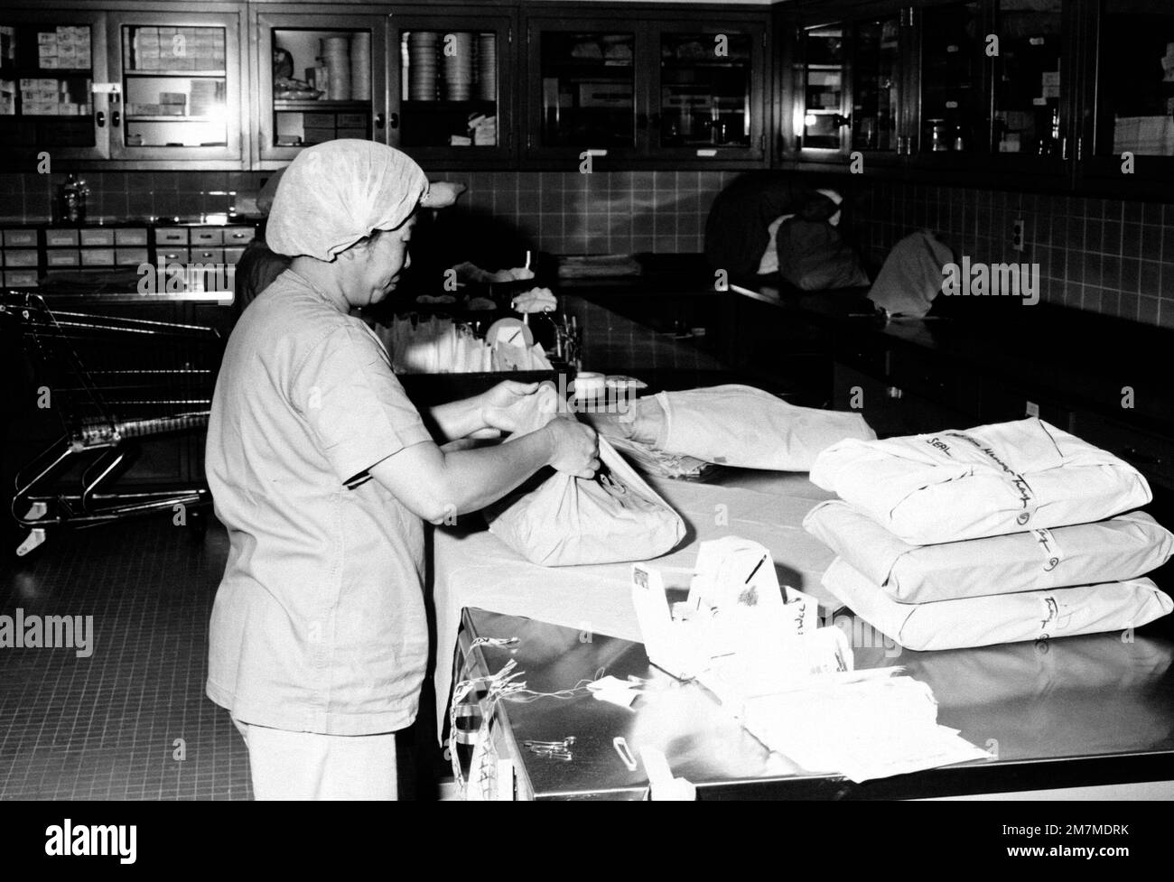 The Centralized Materials Section work area where instruments, solution ...