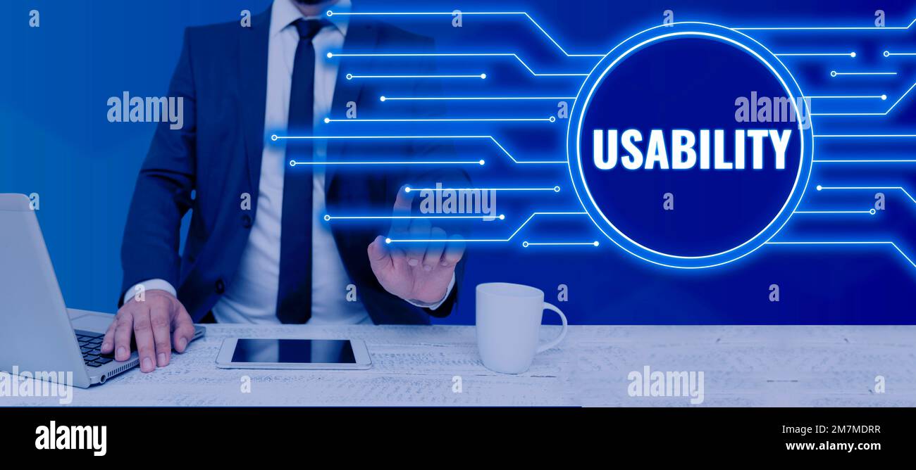 Text showing inspiration Usability. Word Written on A word assosiated ...