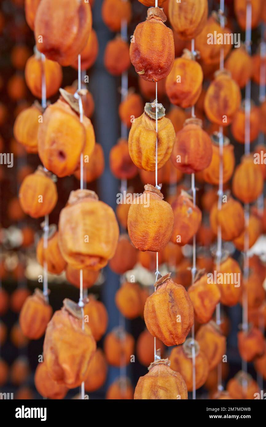 Dried persimmon in a traditional way Stock Photo - Alamy
