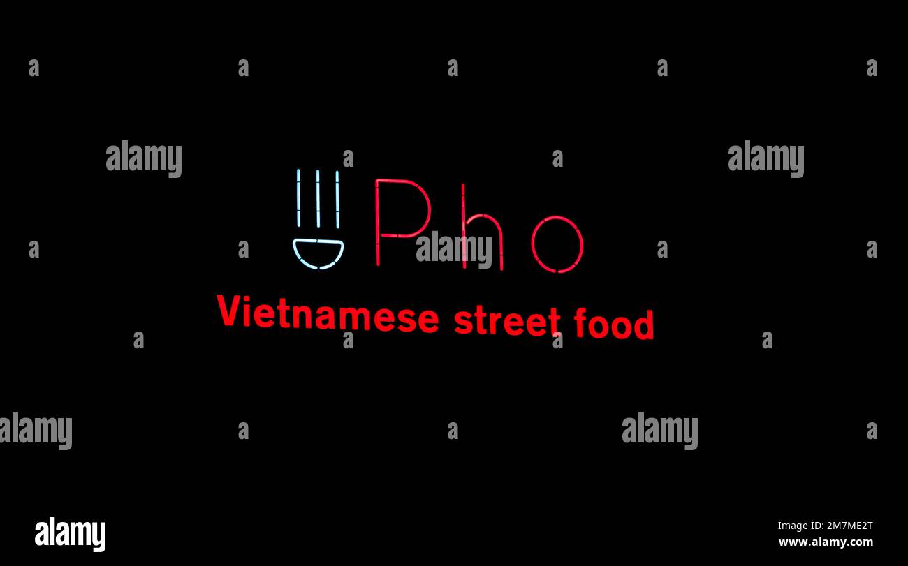 Pho Vietnamese street food restaurent sign, Lincoln 2022 Stock Photo ...