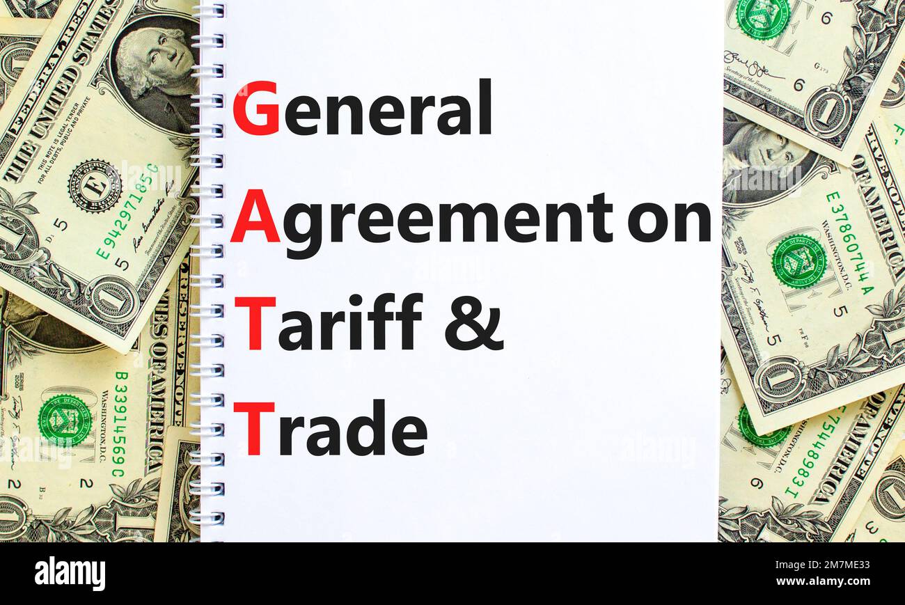 GATT symbol. Concept words GATT general agreement on tariff and trade ...
