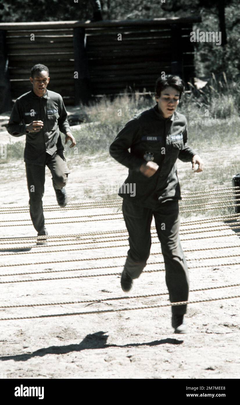 Male and female cadets undergoes physical training at the US Air Force ...