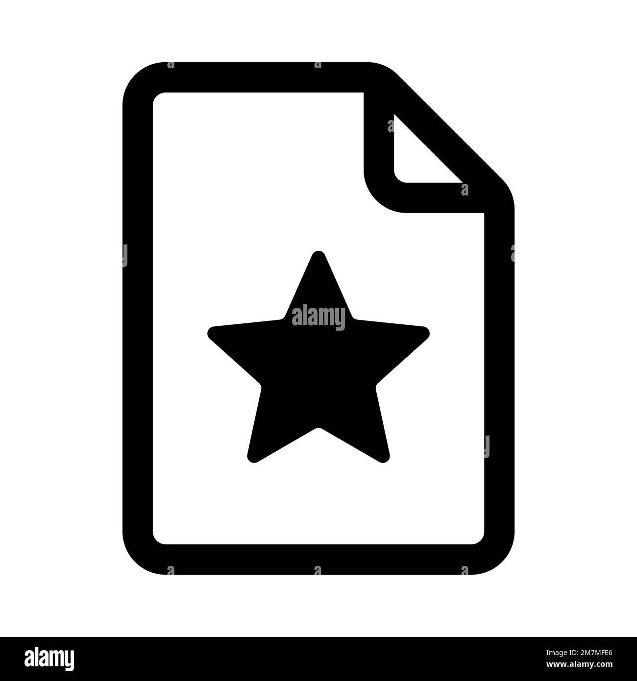 Marked file icon line isolated on white background. Black flat thin ...